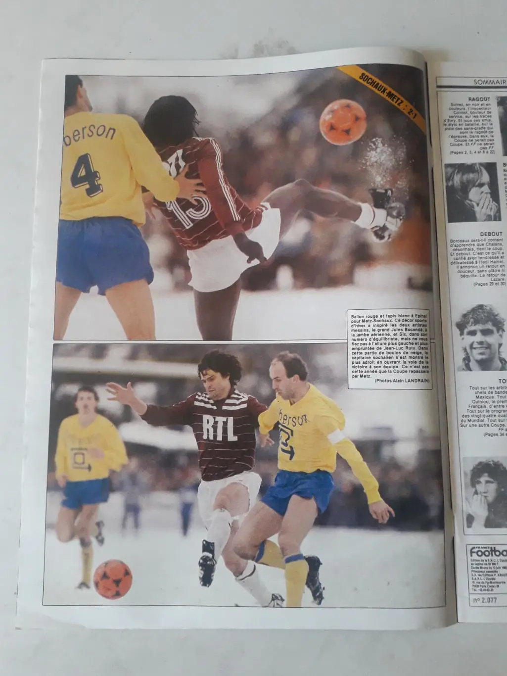 France Football 1986 nr 2077