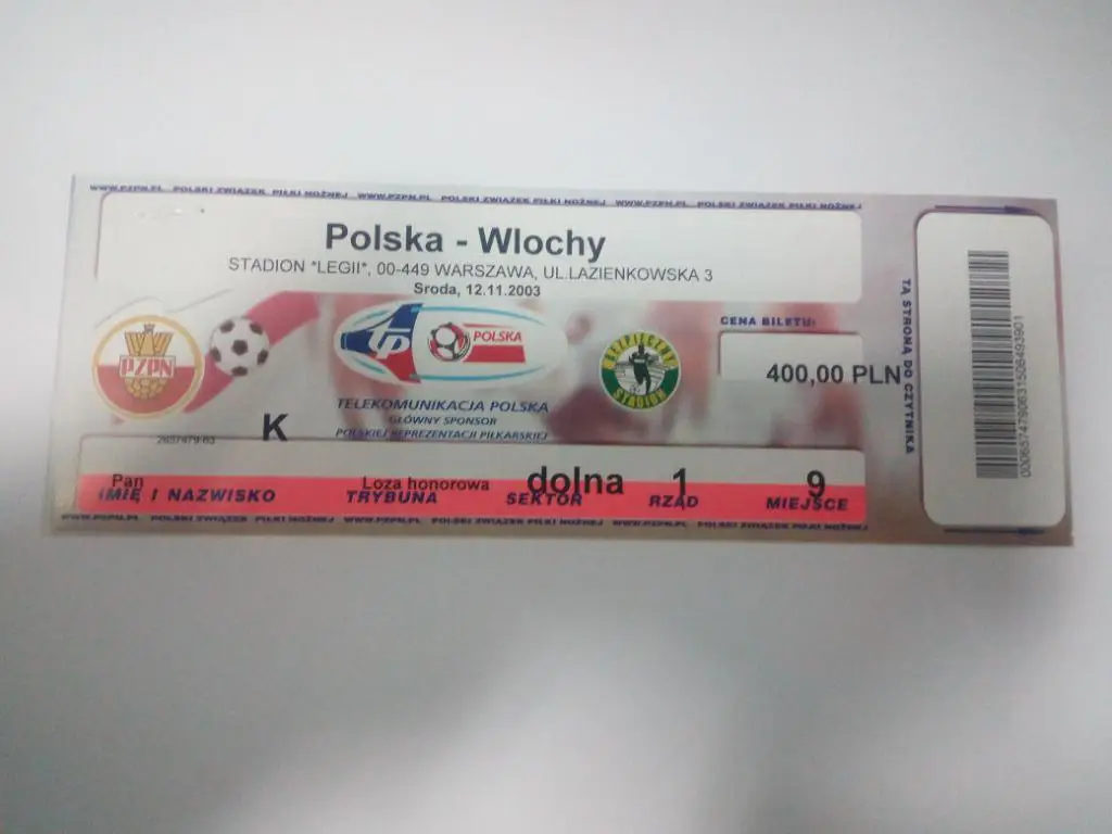 Польша Италия Poland Italy 2003