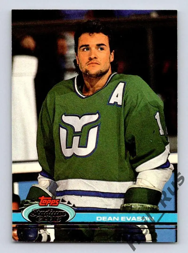 Хоккей Карточка Dean Evason Дин Эвасон Hartford Whalers Хартфорд ...